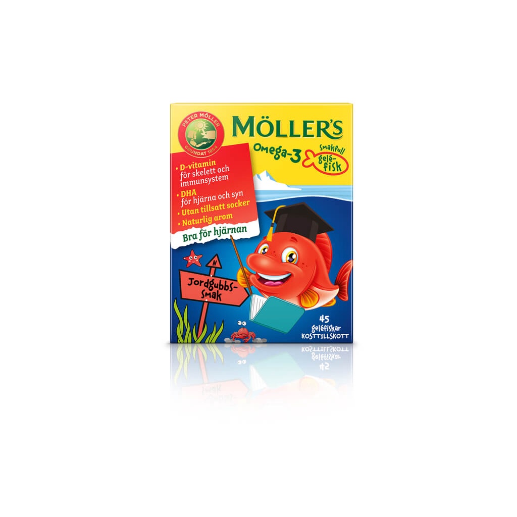 Möller’s Omega-3 Gummy Jelly Gel Fish Strawberry (45 Gummies) | Shopee ...
