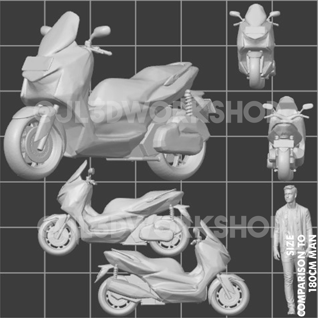 Jl3d Motor 1/64 Scale Yamaha XMax X-Max not NMax N-Max Mini GT Figure ...
