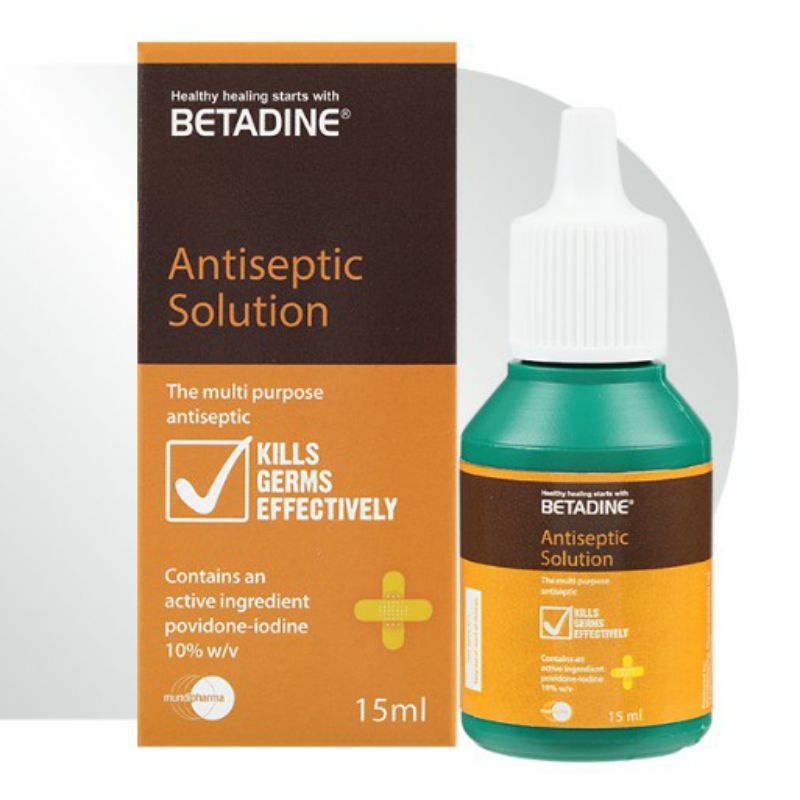 Betadine Povidone Iodine Antiseptic Liquid 15ML | Shopee Singapore