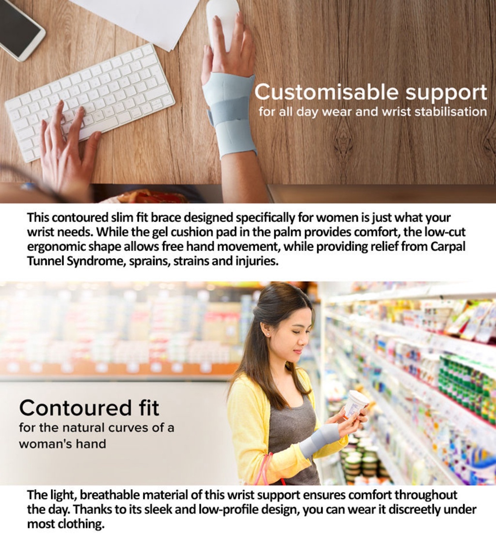 3M™ Futuro™ For Her Wrist Brace, Left Hand, 95345EN, Moderate Support ...