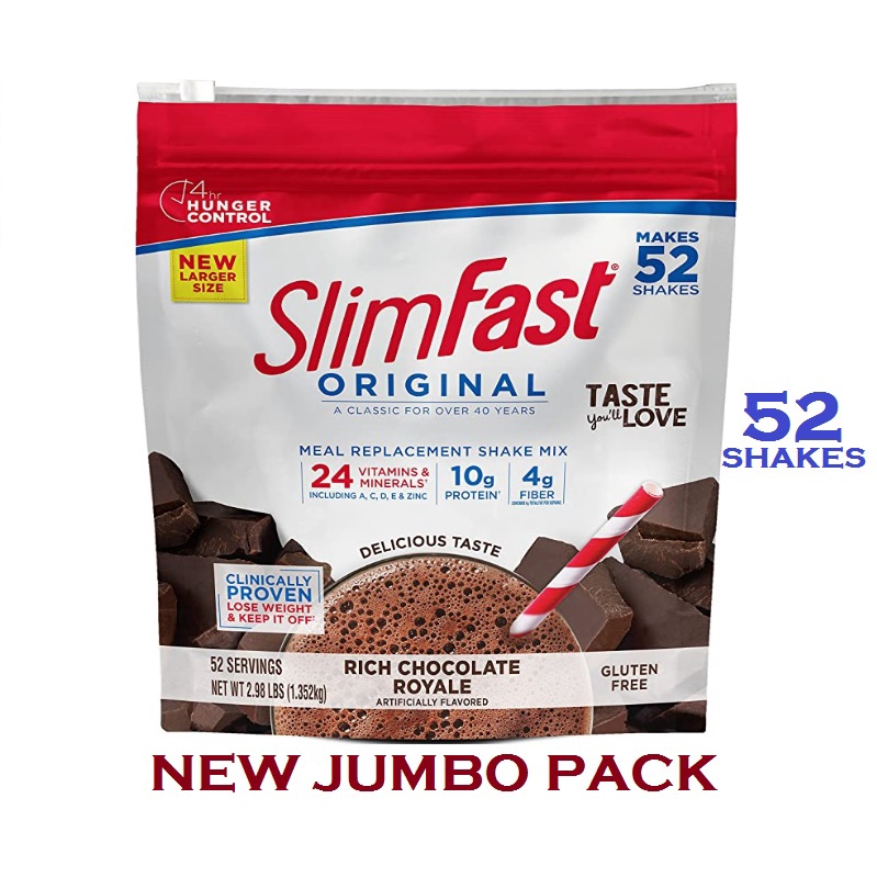 SlimFast Original Meal Replacement Shake Mix – Rich Chocolate Royale ...