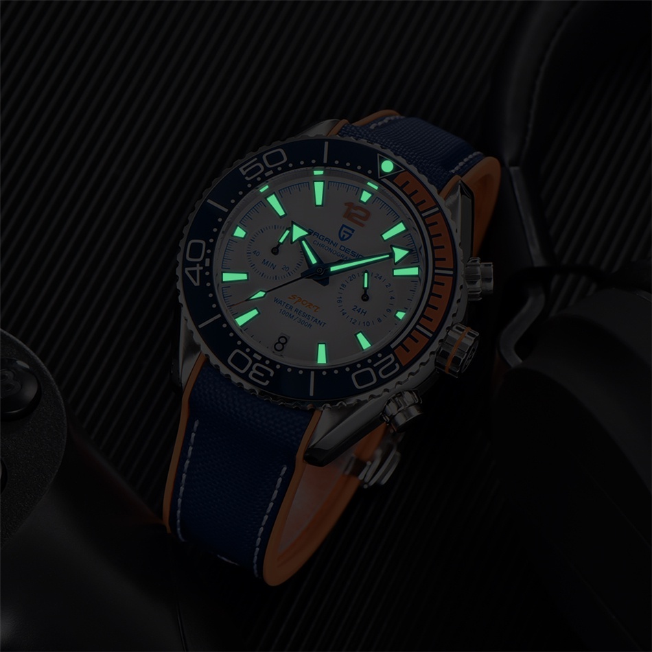 PAGANI DESIGN Original new diving watch for men 10Bar waterproof date ...