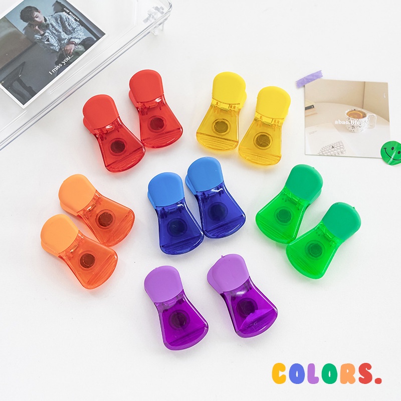 PenLab 6pcs Colorful Magnetic Clips Set Fridge Magnets Notepad Holder ...