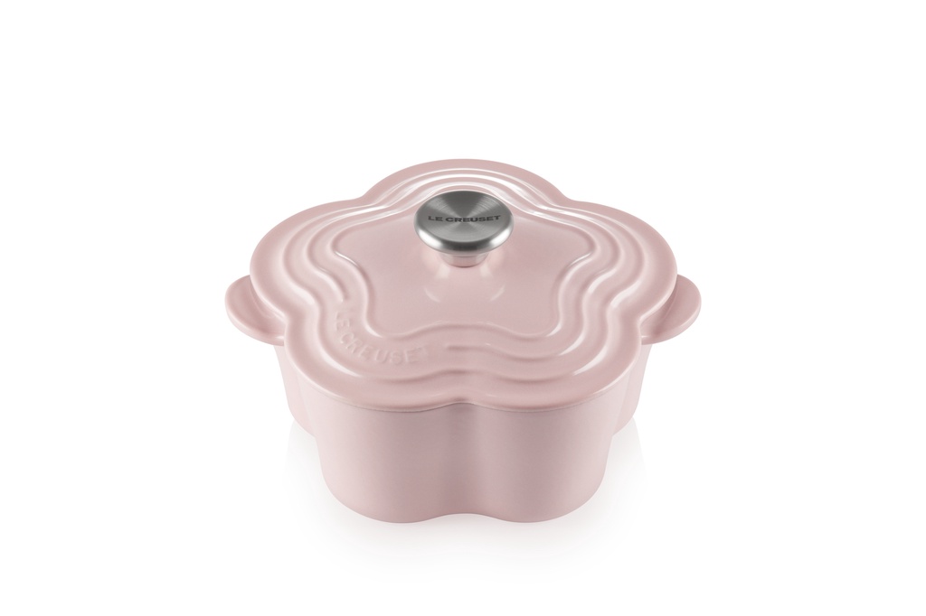 Le Creuset Flower Shaped Casserole - Chiffon Pink (20cm) | Shopee Singapore