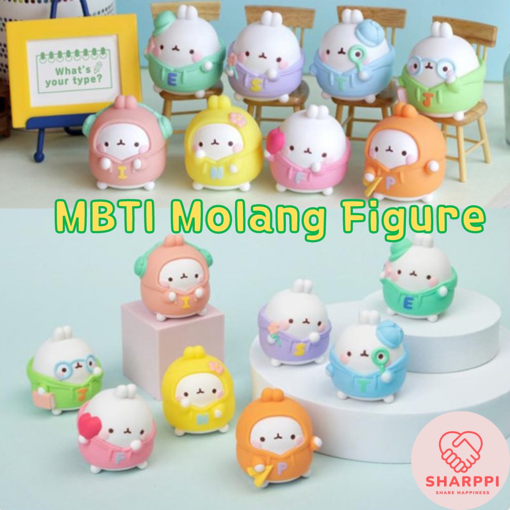 Molang MBTI Personality Figure Korean Popular Figurine 8 Types PVC ...