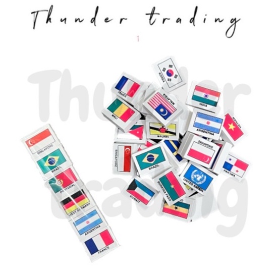 Country National International Flag Eraser Rubber 6PCS ( Assorted ...