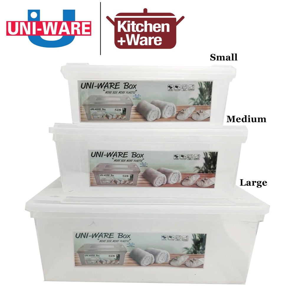 Uniware Small Box / Storage Box / Stackable Box | Shopee Singapore