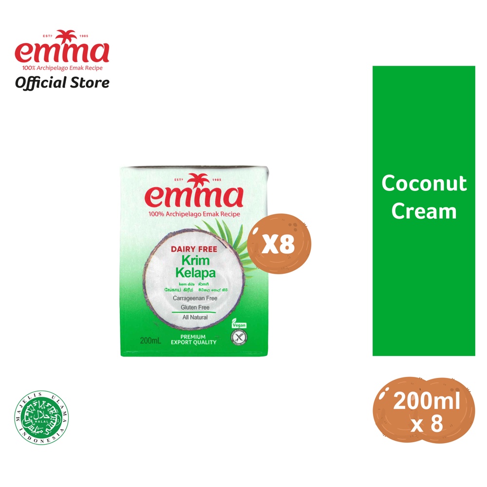 Emma Coconut Cream 200ml x 8 [Exp: 10/24], Emma Emma Emma Emma Coconut ...