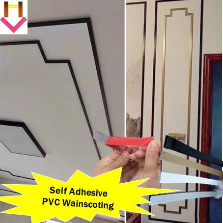 5m Bingkai Dinding PVC 3D Corak Gypsum – Siap Gam | 5m Self-Adhesive ...
