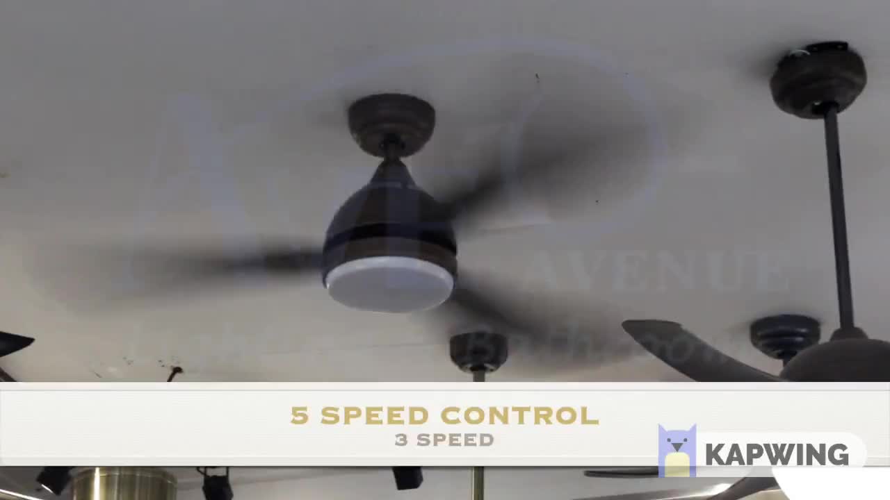 FANCO B-STAR DC Motor Ceiling Fan with 3 Tone LED Light Kit and Remote ...