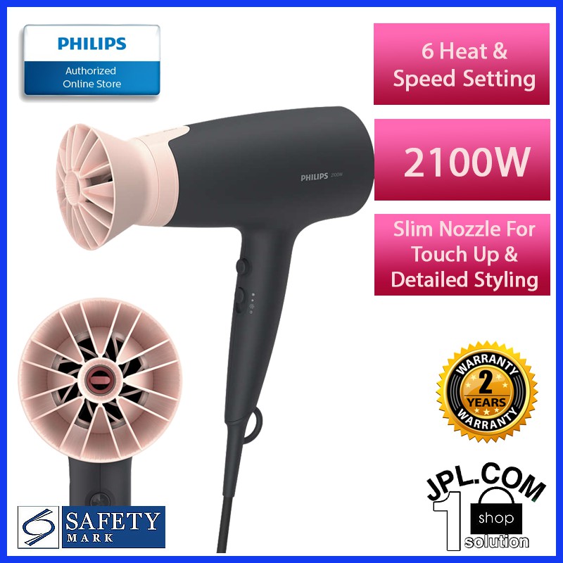 Philips 3000 Series ThermoProtect Hair Dryer BHD350/13 | Shopee Singapore