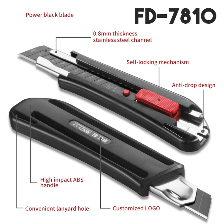 WOODPECKER HEAVY DUTY 18MM UTILITY KNIFE MULTIFUNCTION CUTTER ADDON ...
