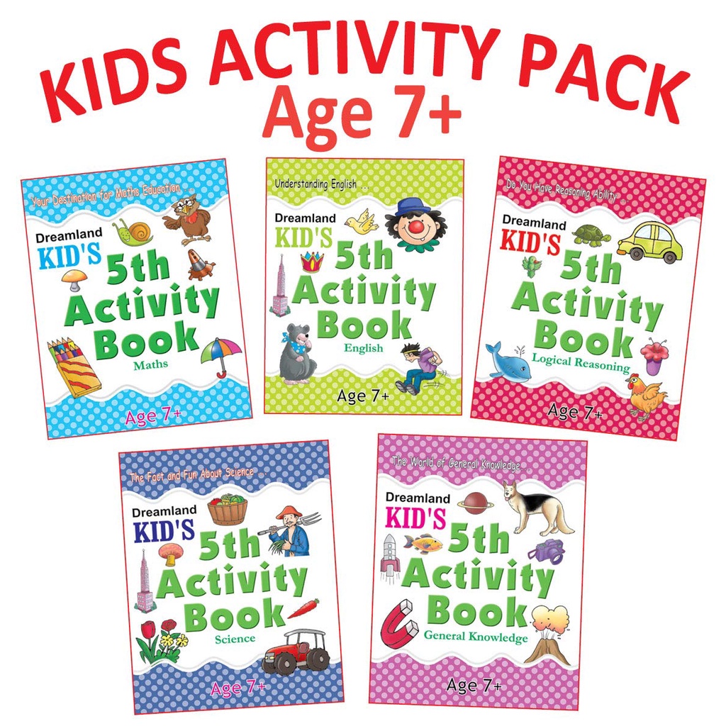 English book/Activity book/Kid's Activity Age 7+ - Pack (5 Titles ...
