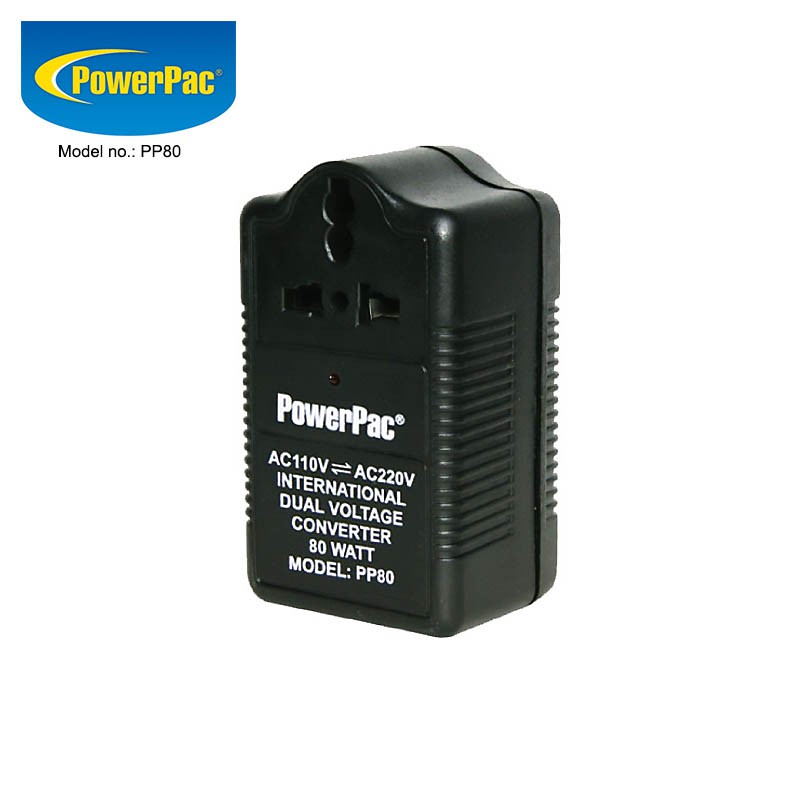 PowerPac Converter Transformer 80W Travel Adapter Step Up & Down ...