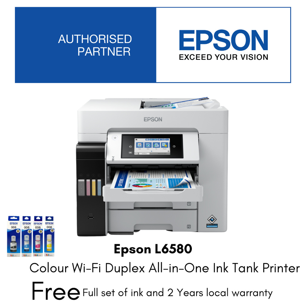 Epson EcoTank L6580 A4 Colour Wi-Fi Duplex All-in-One Wireless Ink Tank Printer L 6580 | Shopee ...