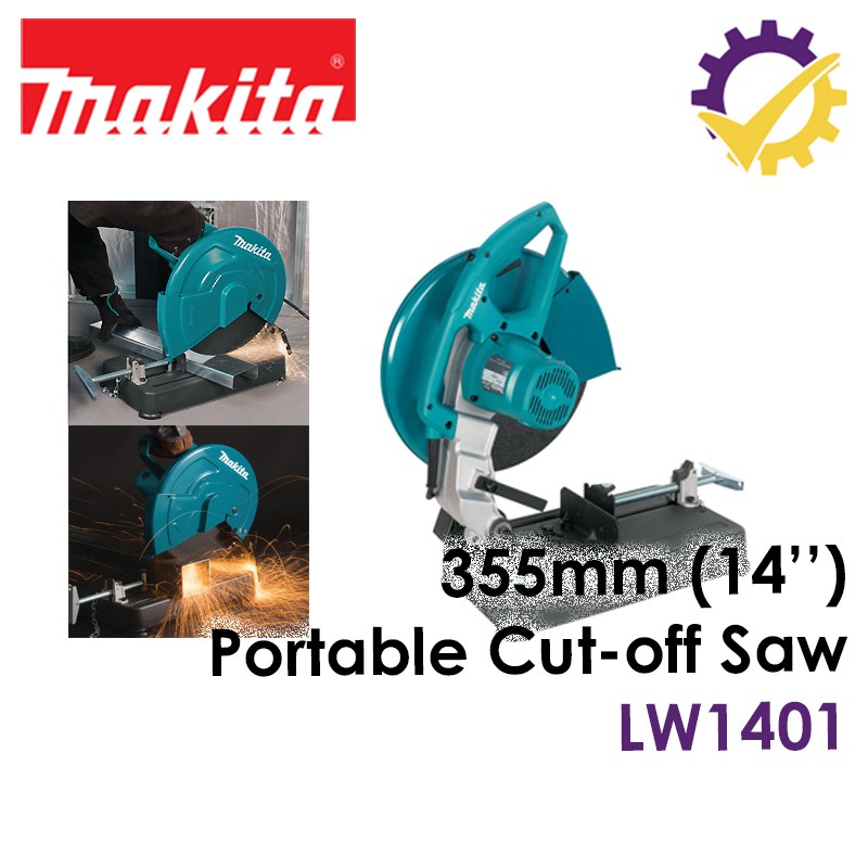 Makita LW1401 or LW1401/B, 355mm (14”) Portable Cut-off Machine 2,200W ...