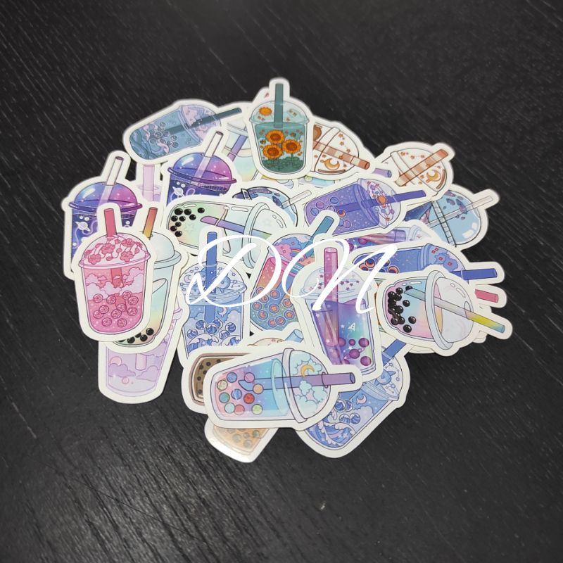 Contains 32 pcs of boba aesthetic paper stickers, mini stickers ...