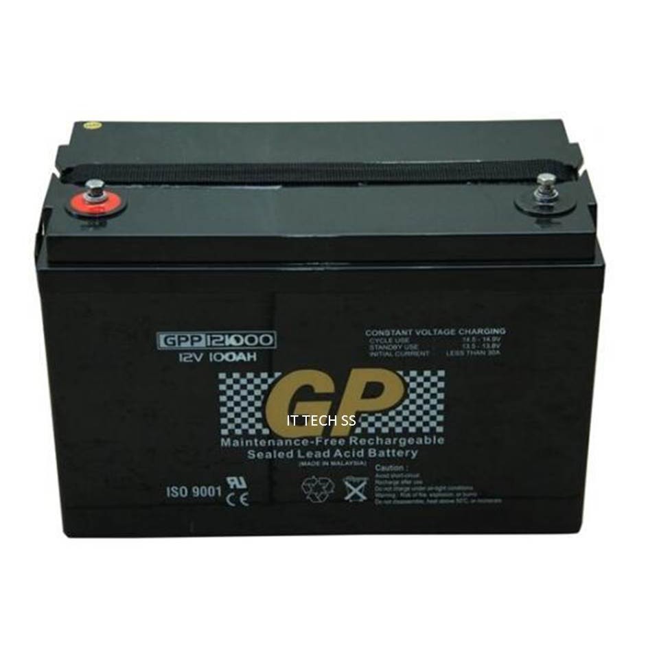 GP 12V 100AH PREMIUM Rechargeable Sealed Lead Acid Battery | Shopee ...