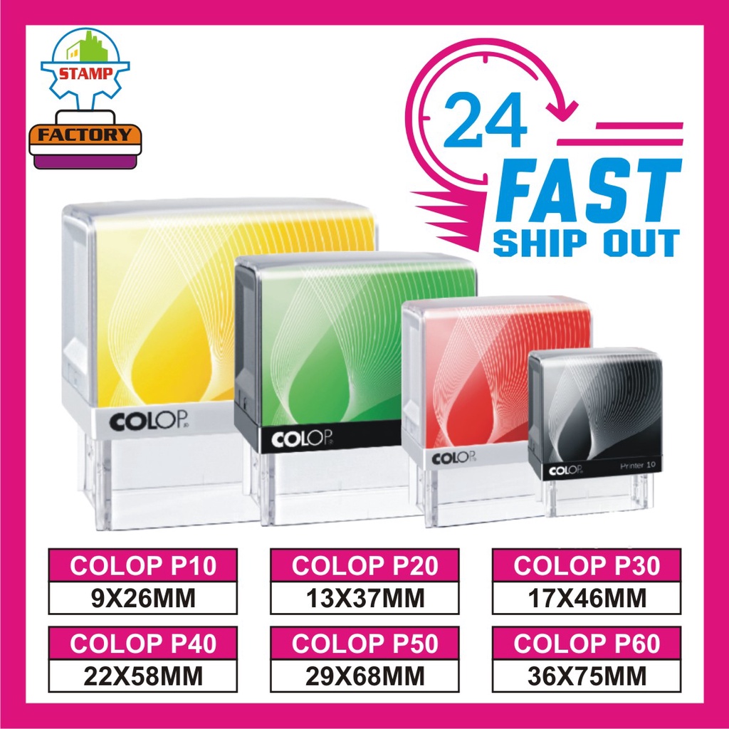 COLOP Cop Nama Stamp Self Ink Stamp Chop Stationery Rubber Stamp Custom ...