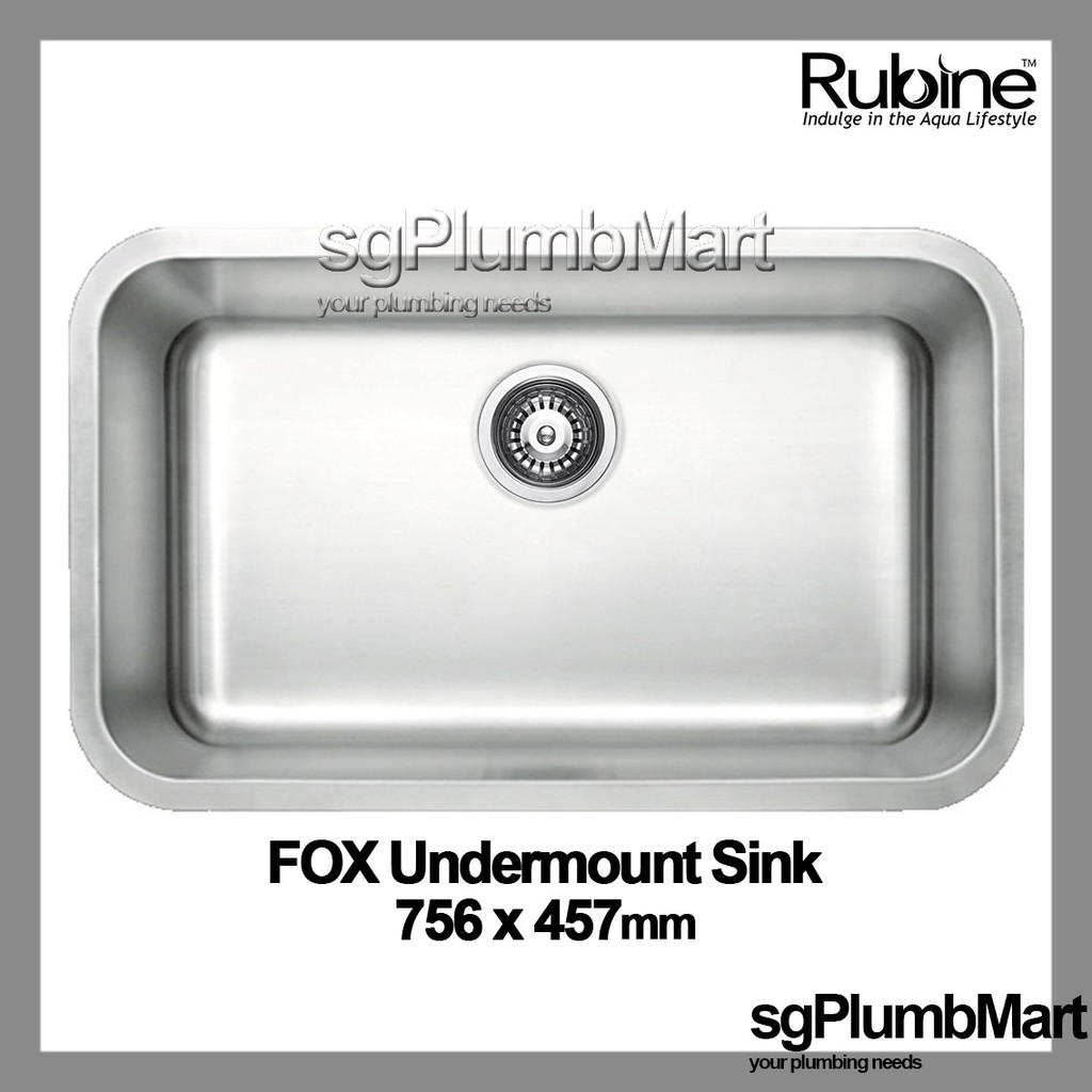 Rubine x sgPlumbMart FOX-610-75U Stainless Steel Undermount Kitchen ...