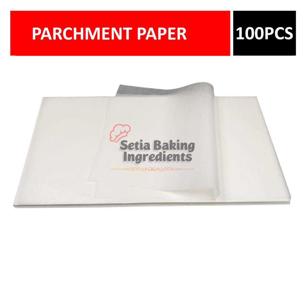 100pcs Rectangular/Square Parchment Paper | Greaseproof | Baking ...