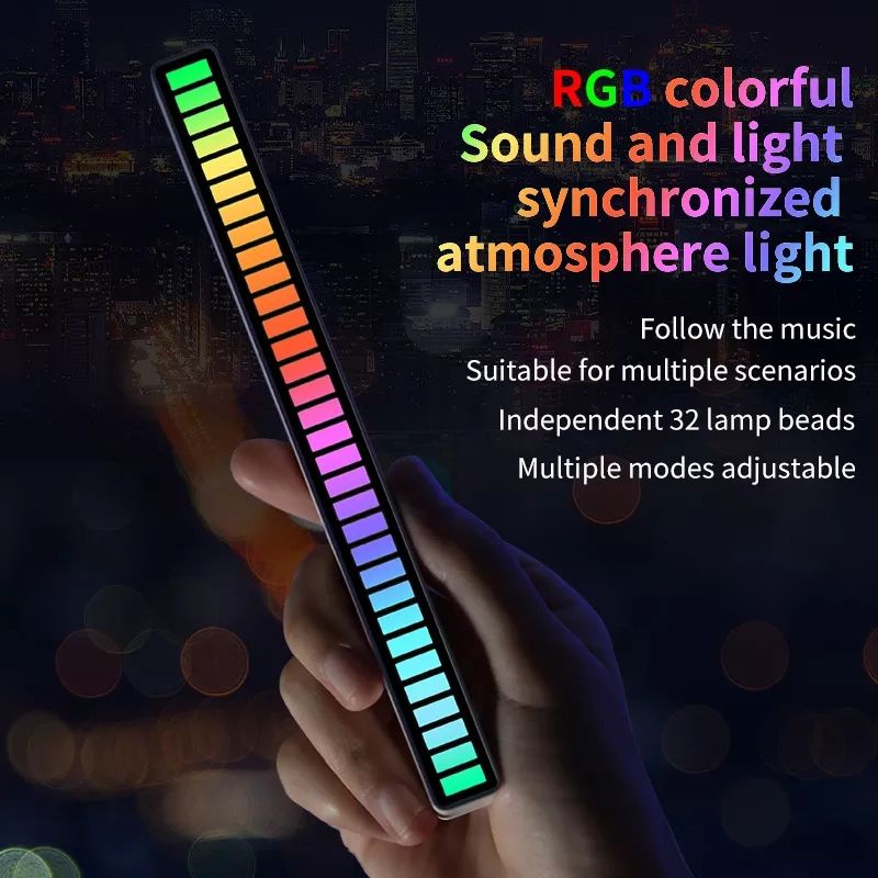 MiMi RGB Rhythm Light Creative Colorful Sound Control Ambient Light ...