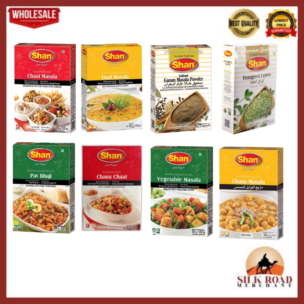 SHAN VEGAN MASALA (METHI LEAVES, ZAFRANI GARAM MASALA,CHANA ,DAL CURRY ...