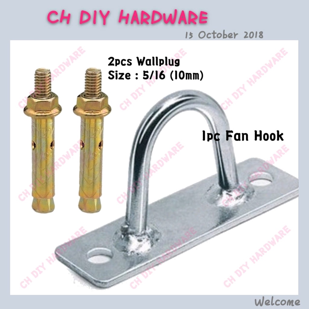 Ceiling Mount D Type Fan Hook, Ceiling Fan Hook, Hook Kipas Siling ...