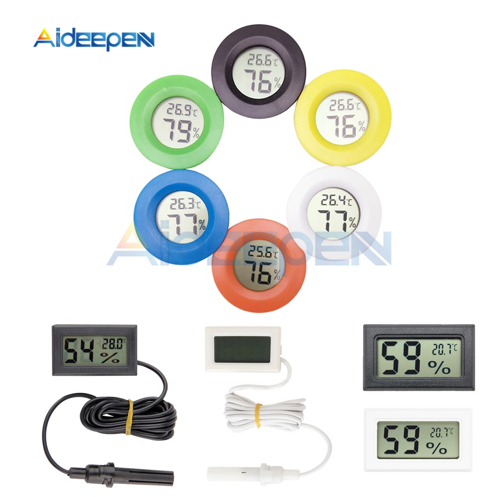 Mini Digital LCD Thermometer Hygrometer Indoor Convenient Temperature ...