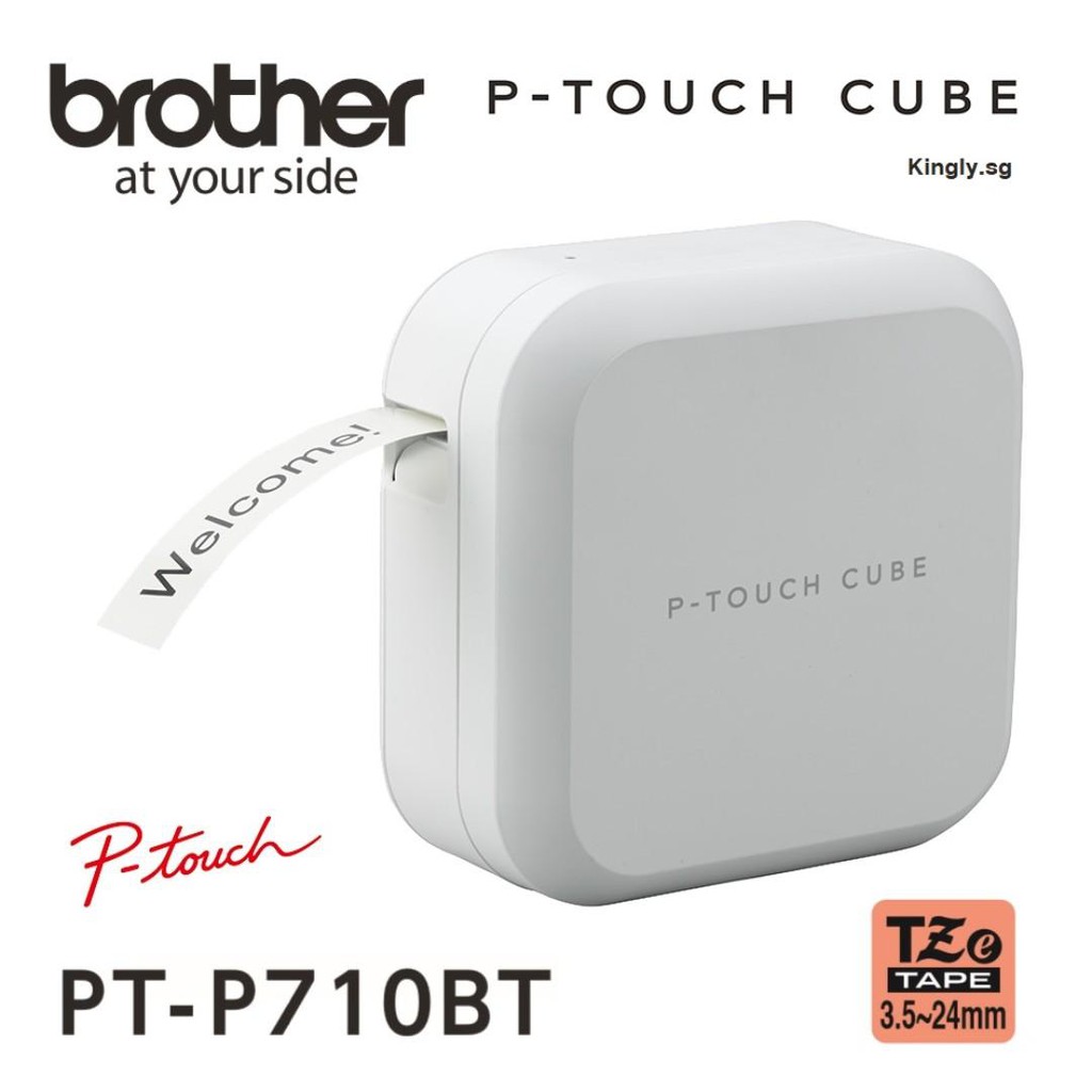 Brother P-Touch Cube PT-P710BT White Versatile Label Maker with ...