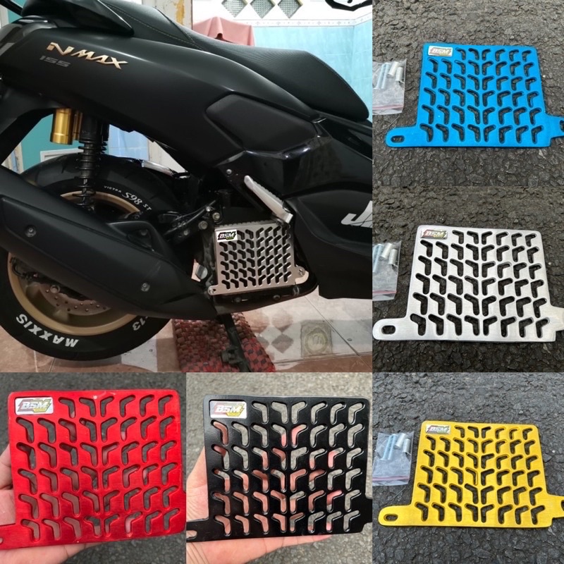 New CNC RADIATOR LID COVER BSM RACING NMAX OLD NMAX NEW AEROX LEXI ...