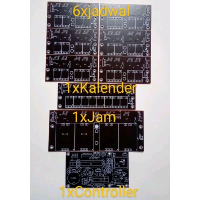 Pcb CONTROLLER PRAYER TIME CLOCK IC ATMEGA 328 and J74HC595 SMD PCB JWS ...