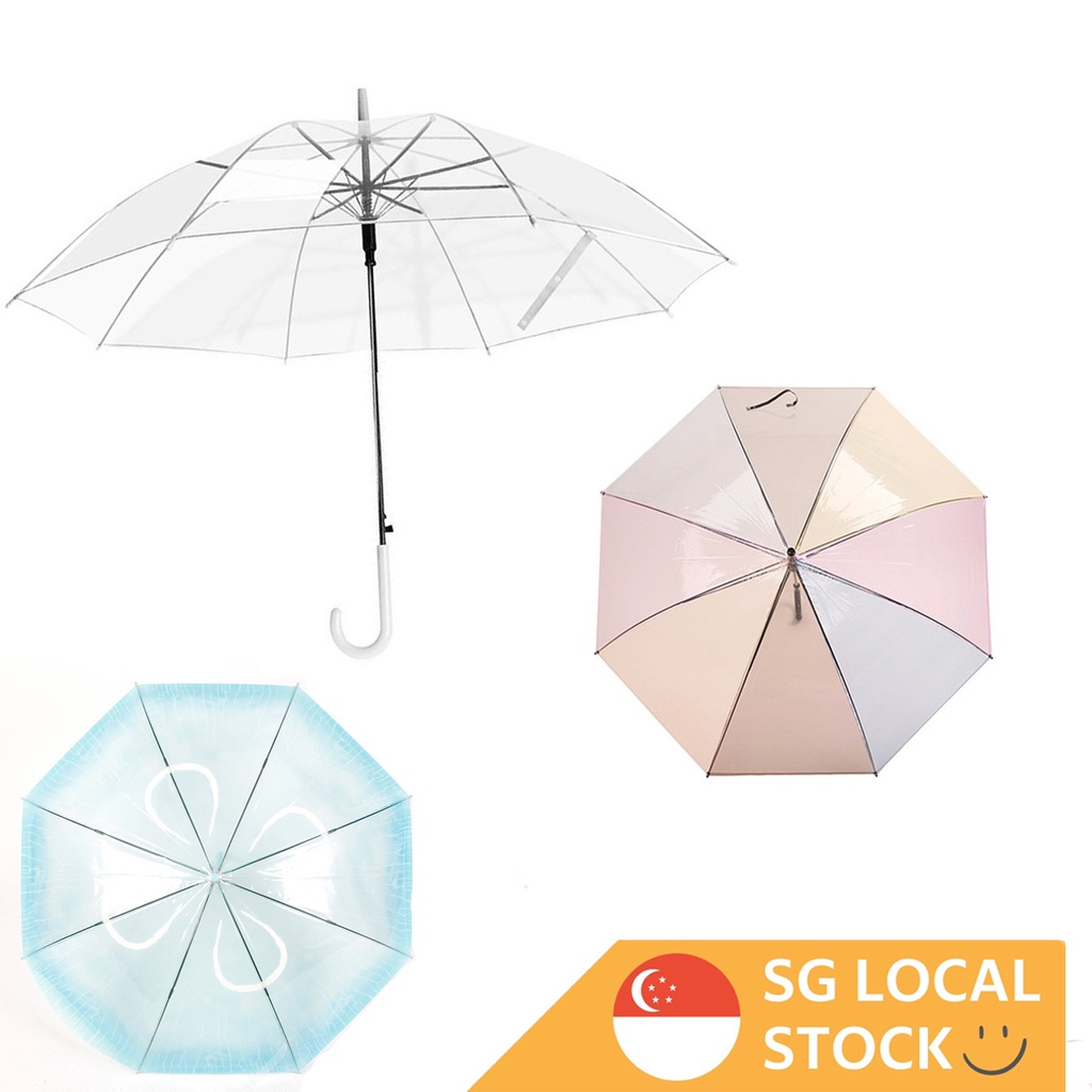 Transparent Umbrella Larger Thicker Clear Rainbow Color Umbrella Moon ...