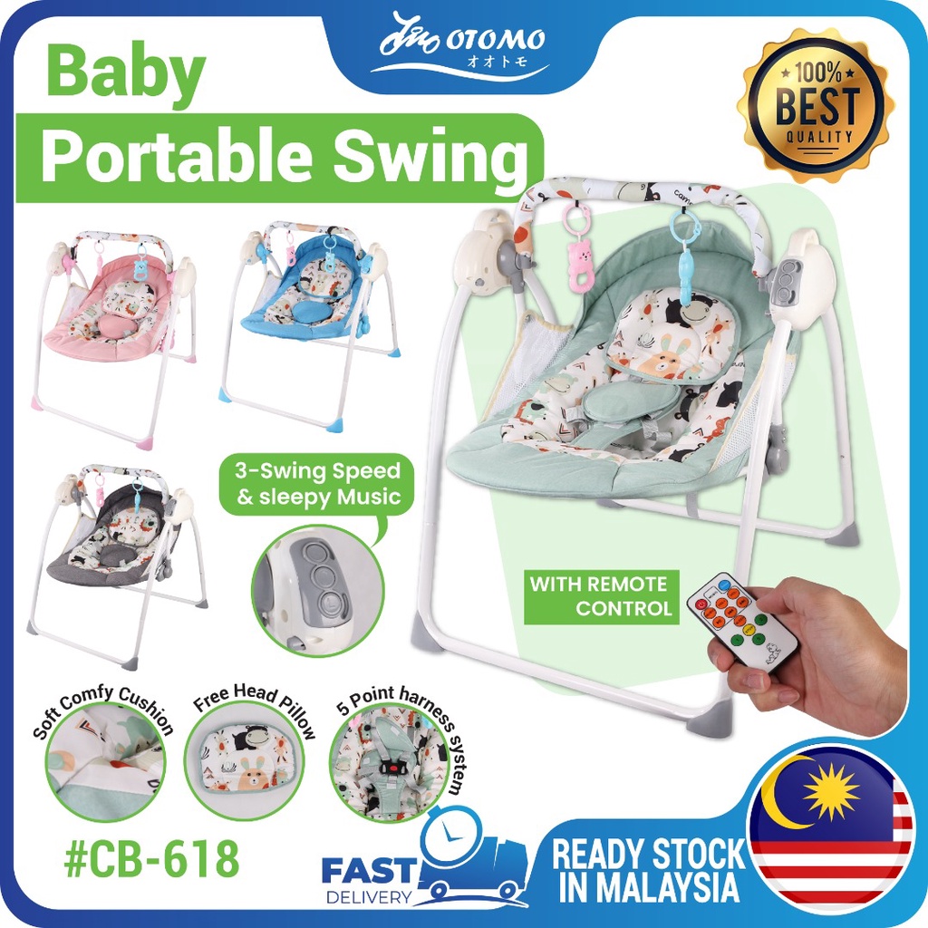 ForeverBaby Premium Portable Electronic Baby Swing + FREE Mosquito Net ...