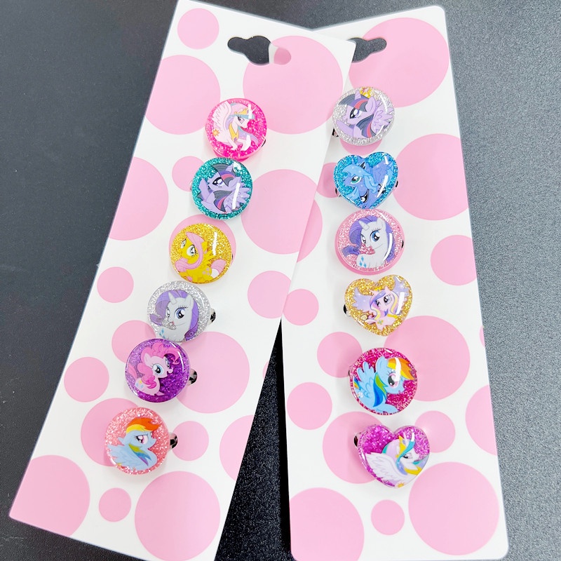6pcs Ring for kids Korean Cute Cartoon Animal Rings Pony Ring Jewelry ...