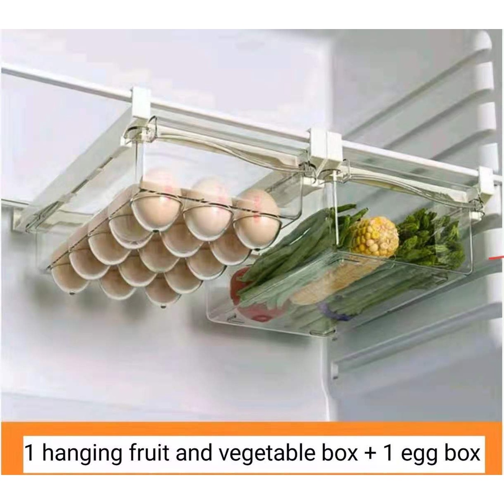 Fridge Organizer Refrigerator Drawers Egg Holder Freely Pullable Egg ...