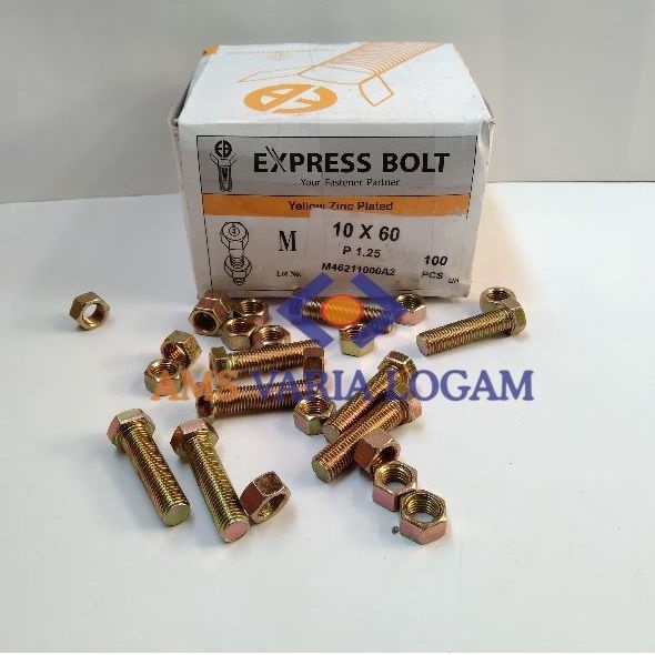 M10x60 mm bolts / 14 lock bolts / M10 bolts / Nut bolts | Shopee Singapore