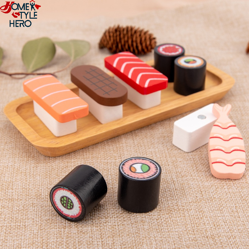 [SG Stock] Wooden Sushi Toy Kitchen Pretend Play Food Educational Kids ...