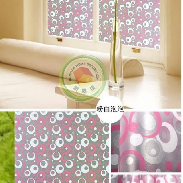 MERAH PUTIH Sunblast Glass Sticker Minimalist Red And White Polka-Dot ...