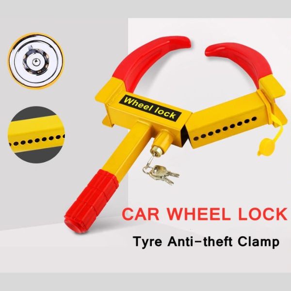 Heavy Duty Anti Theft Car Motorcycle Wheel Clamp Tyre Lock (Hardened ...