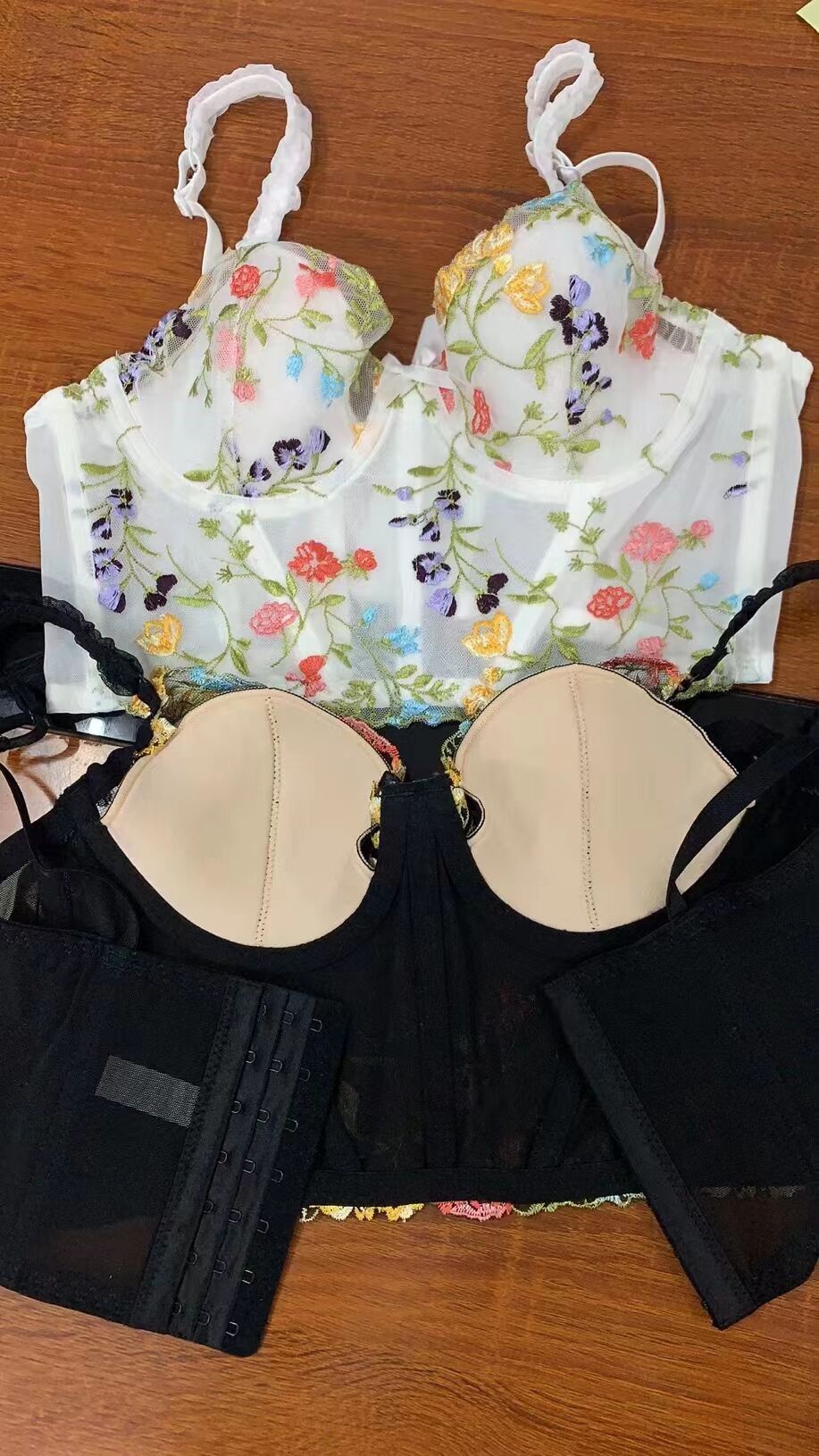 Woman Bra French Sexy Lace Fishbone Bra Embroidery Body Sculpting ...