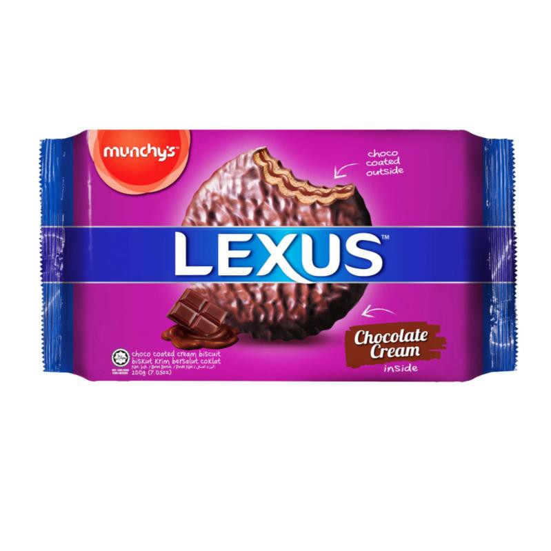 Munchy's Lexus Chocolate Coated Cream Biscuits 200G | Shopee Singapore