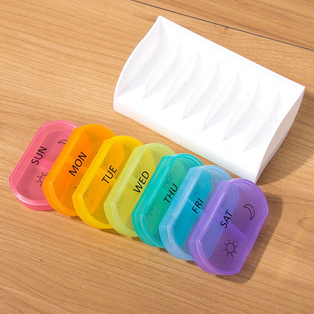 [Biho] 7 Day Weekly AM PM Pill Box Pill Holder Case Organizer Storage ...