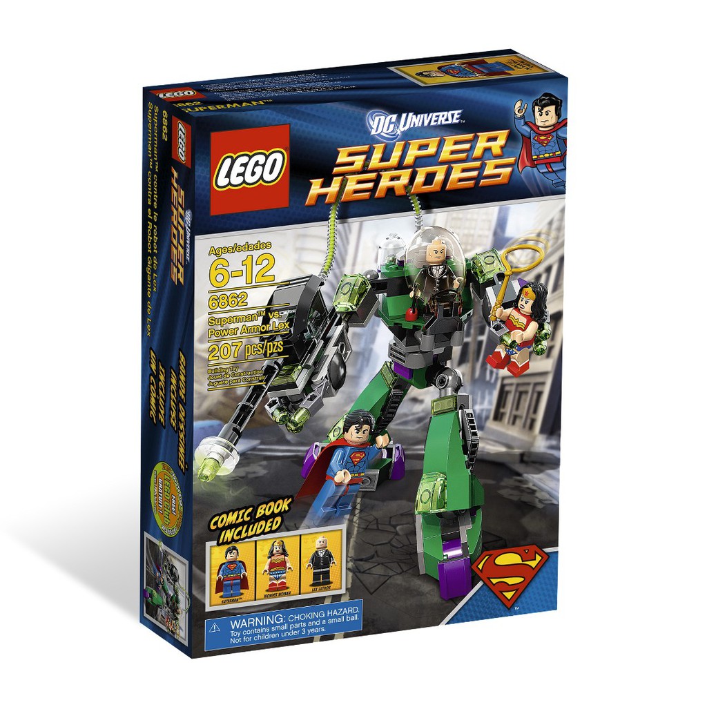 Lego 6862 - Superman vs. Power Armor Lex (Super Heroes DC Comics Flash ...