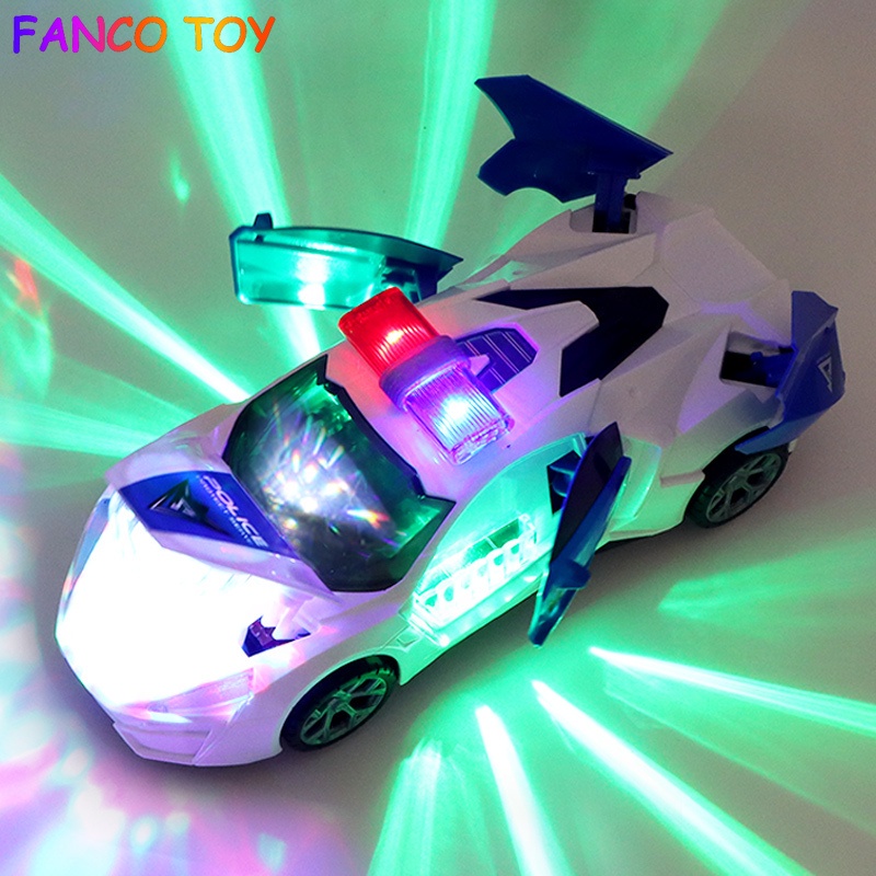 Y293 Electric 360 Rotation Police Car Vehicle with LED Light Music ...