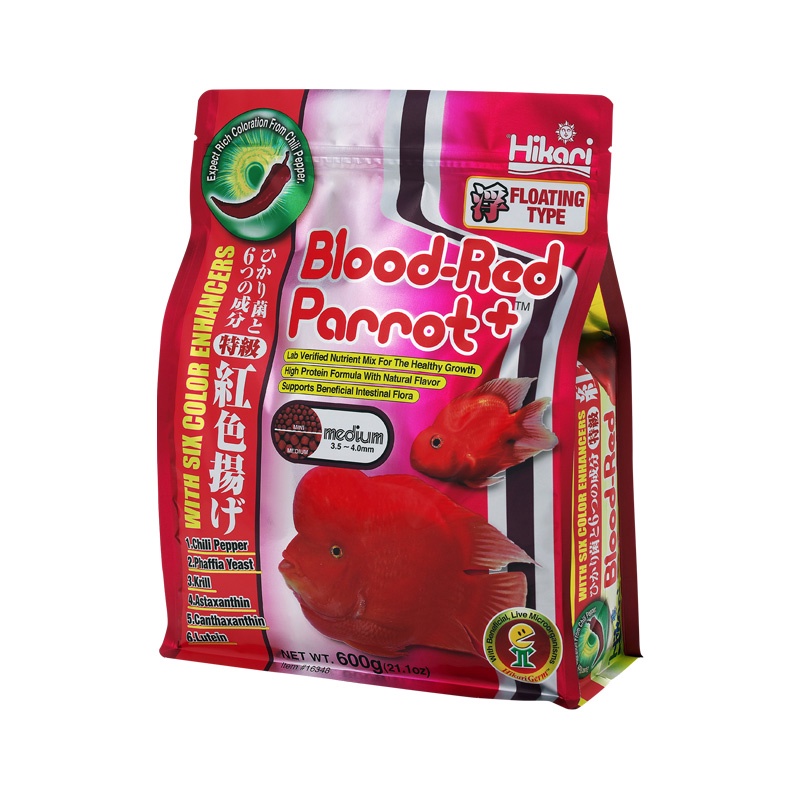 HIKARI BLOOD RED PARROT + 333g 600g FLOATING TROPICAL FISH FOOD ...