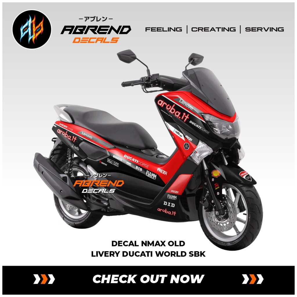 Decal NMAX 155 OLD LIVERY DUCATI WORLD SBK/YAMAHA NMAX OLD FULL BODY ...