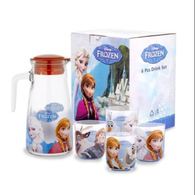 Disney Frozen Drink Glass Set (Glass + Pitcher) | Shopee Singapore