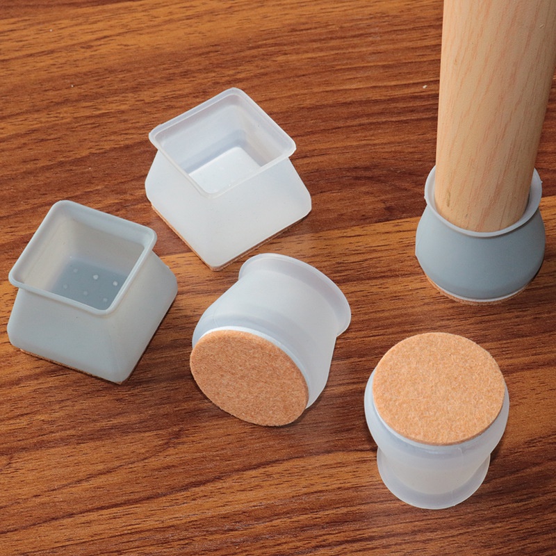 Silicone Chair Caps Table Foot Pads for Square Round Bottom Non-Slip ...