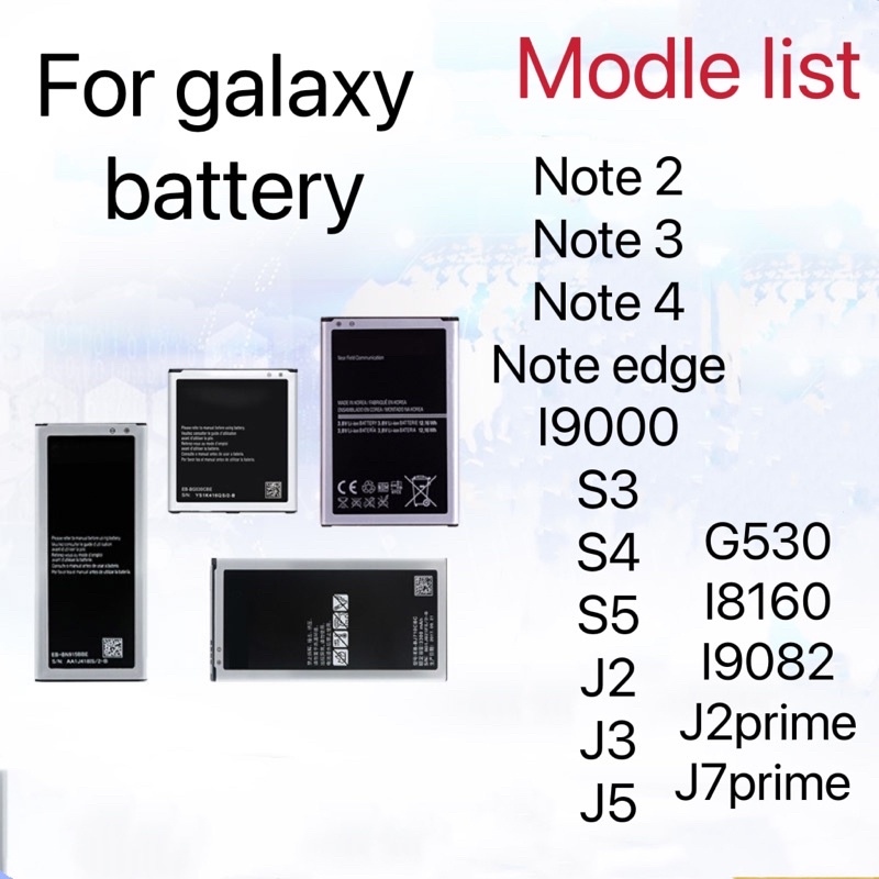 🇸🇬⚡️mobile phone battery for galaxy note 2 note3 note 4 note edge S3 S4 S5 J2 J3 J5 J7 J2prime ...